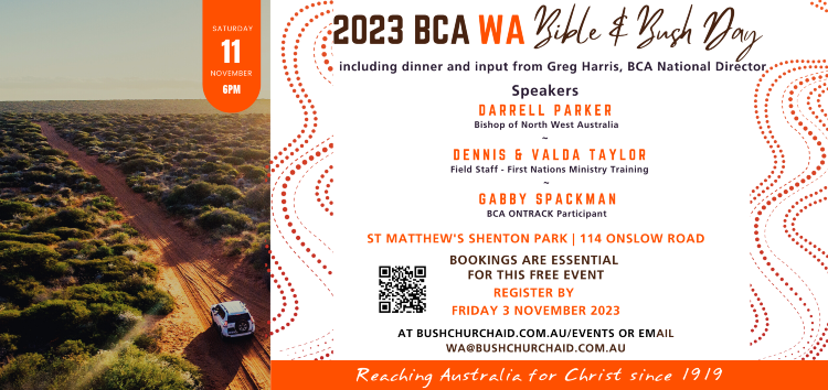 Events & Tours - The Bush Church Aid Society